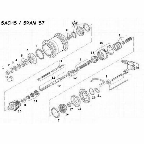 Części do piasty Sachs / SRAM S7 L.p.: 18 • RoweryStylowe.pl