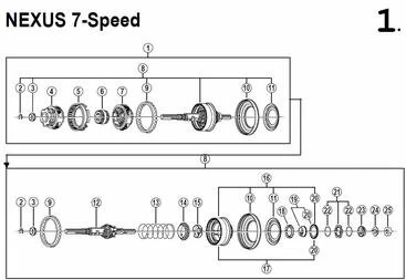 Części do piasty Shimano Nexus 7 • RoweryStylowe.pl