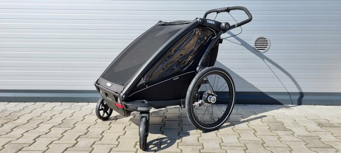 Przyczepka rowerowa dla dziecka THULE Chariot Sport 2 BLACK OUTLET ...